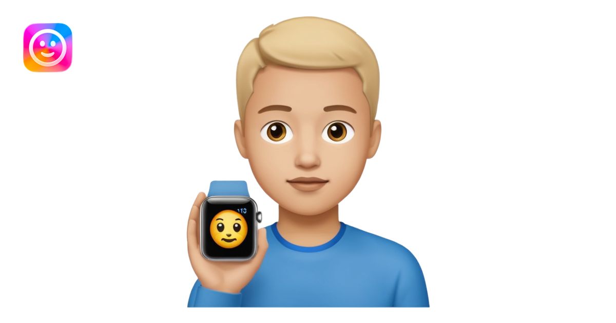 Young person wearing a smartwatch emoji | AI Emoji Generator