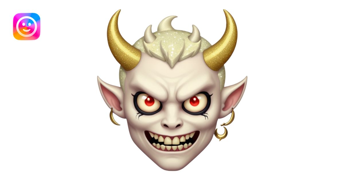 glitter fallen demon evil emoji | AI Emoji Generator