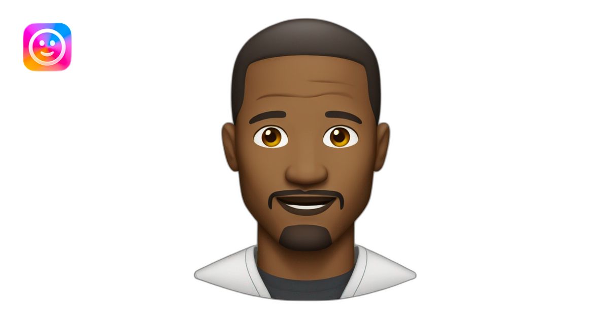 Jamie Foxx no mustache no beard emoji | AI Emoji Generator