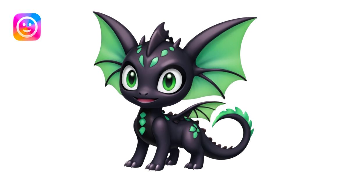 Meloetta-Noibat-Toothless-Fakémon-creature-hybrid emoji | AI Emoji ...
