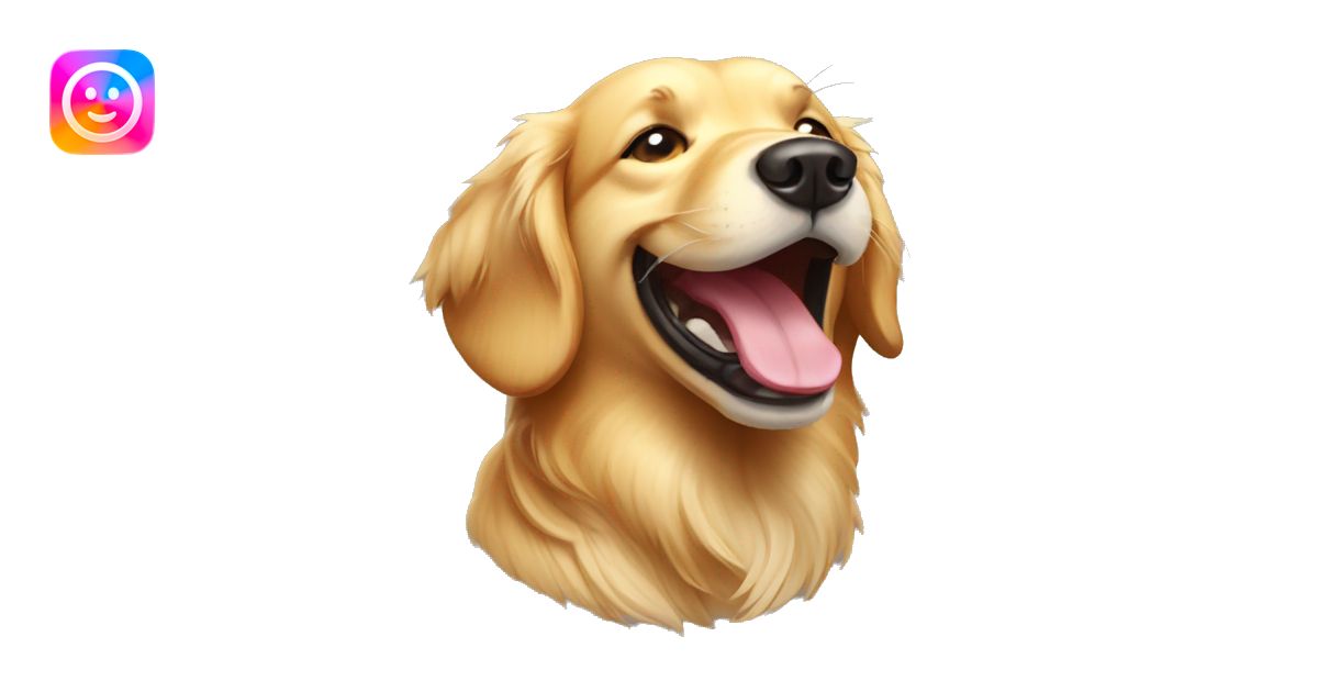 golden retriever winking emoji | AI Emoji Generator