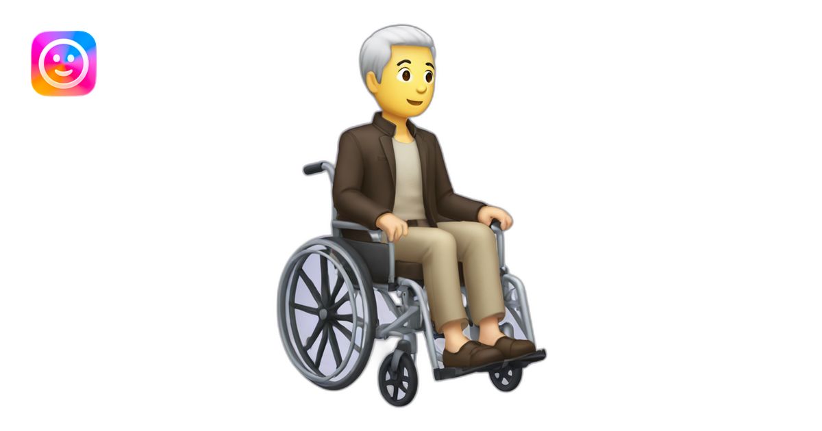 Toji zenin in a wheelchair emoji | AI Emoji Generator