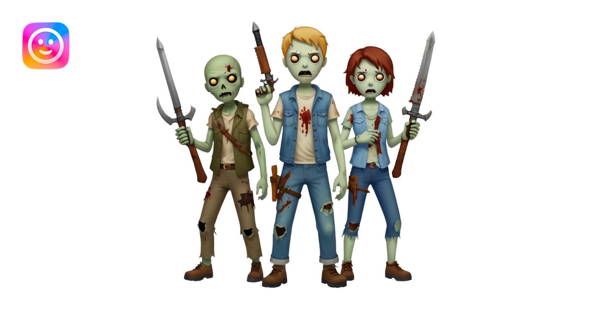 Call of duty Zombies con armas emoji | AI Emoji Generator