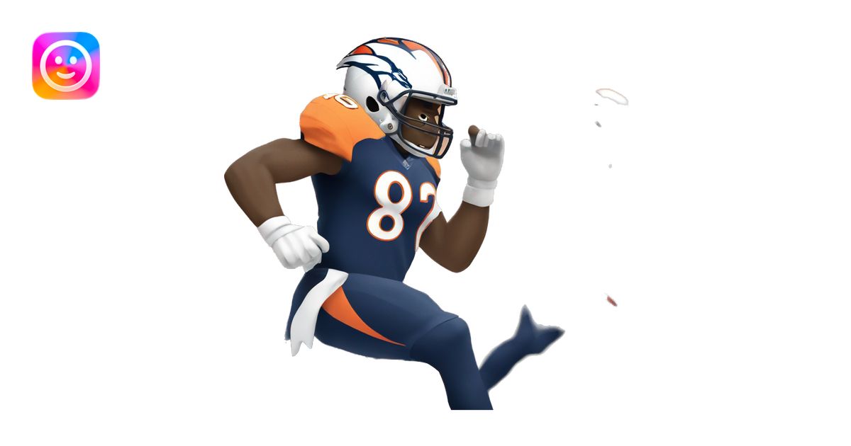 NFL football player, Denver broncos, in the end zone emoji | AI Emoji ...