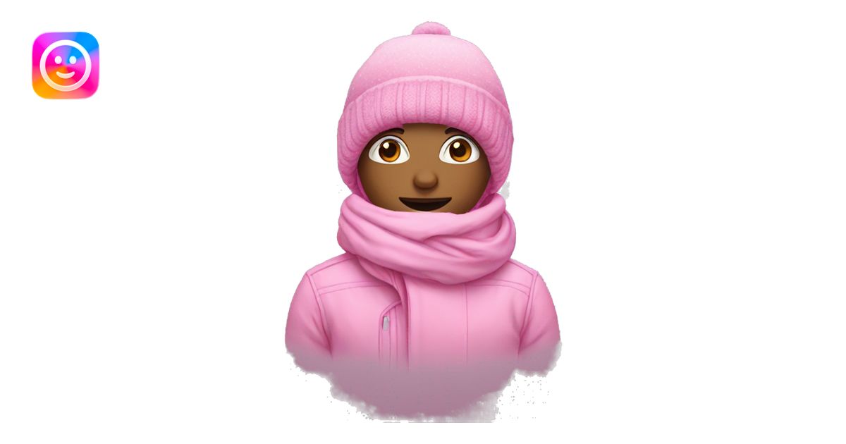 Pink winter emoji | AI Emoji Generator