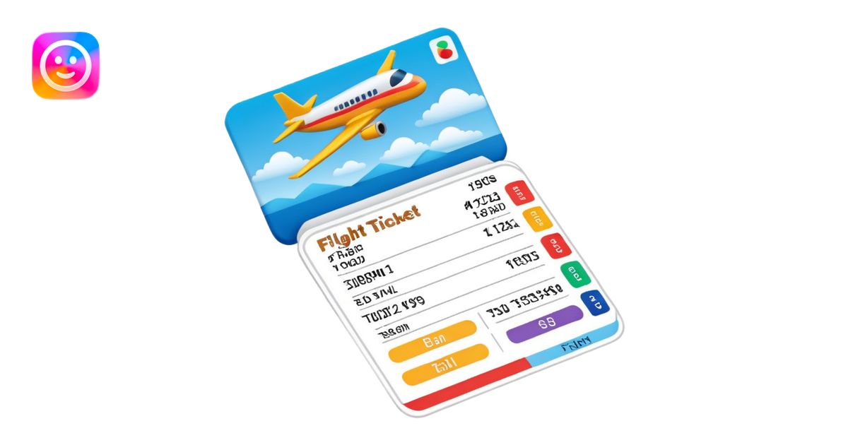 I will buy the flight ticket emoji | AI Emoji Generator