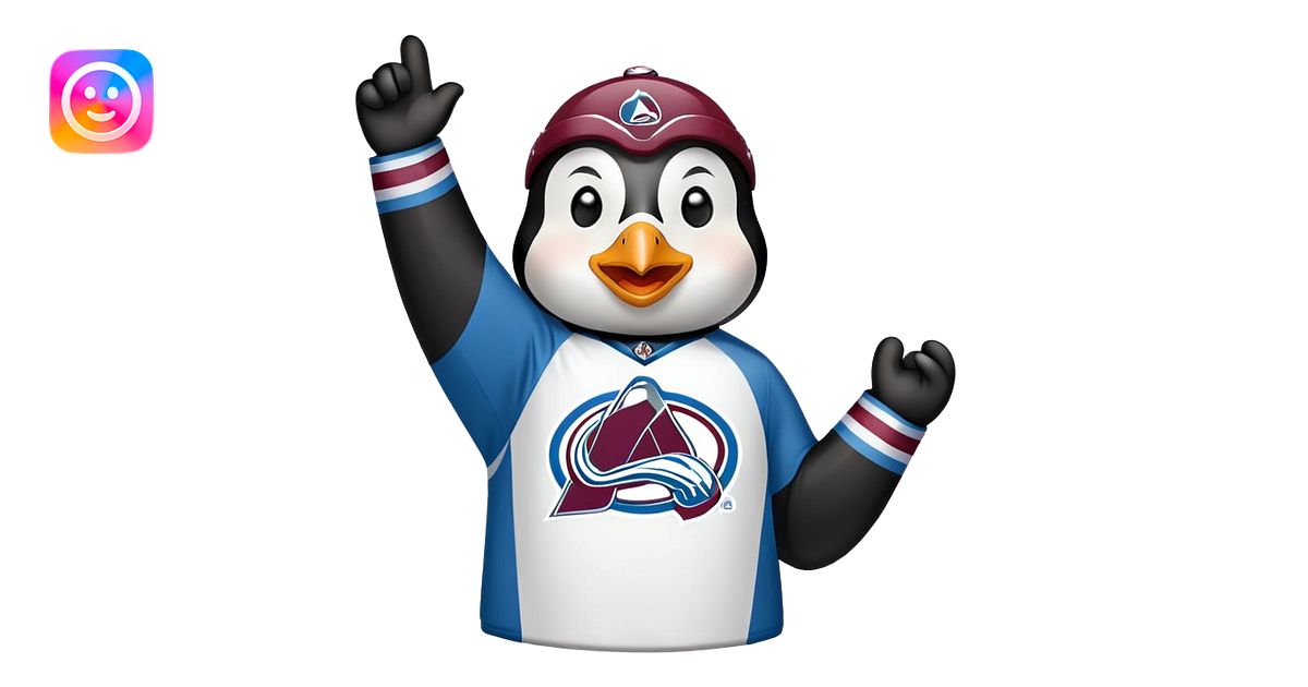 penguin rooting for colorado avalanche emoji | AI Emoji Generator