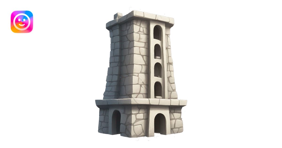 Tower - element for Doodle God emoji | AI Emoji Generator