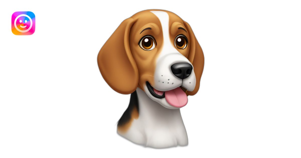 Beagle dog emoji | AI Emoji Generator