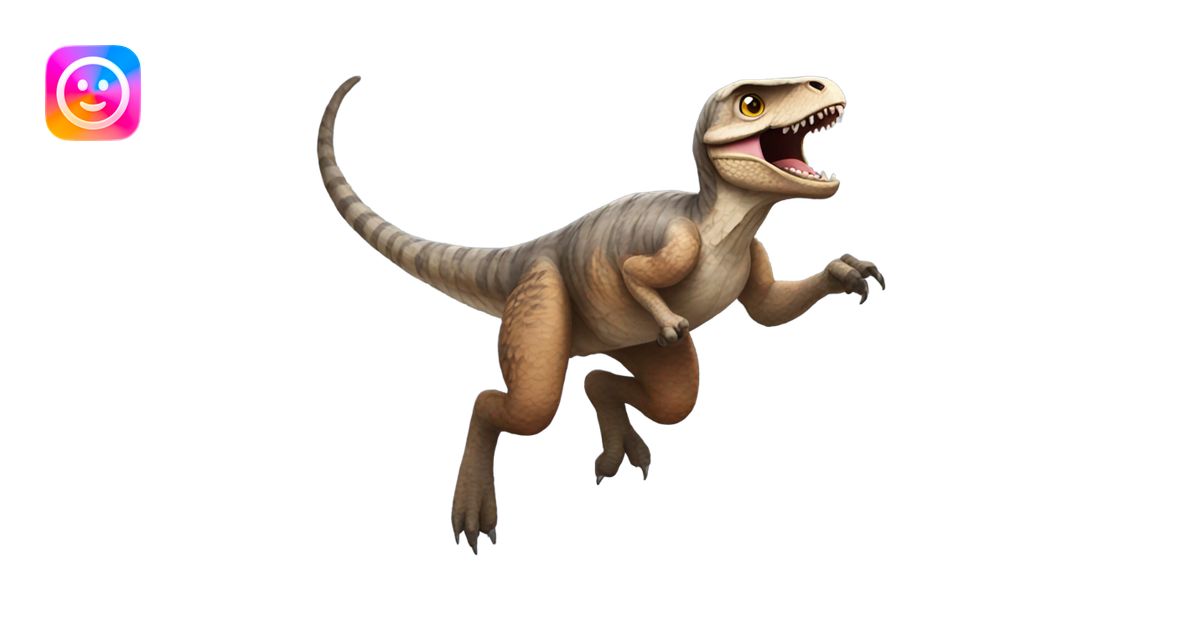 Raptor jumping emoji | AI Emoji Generator