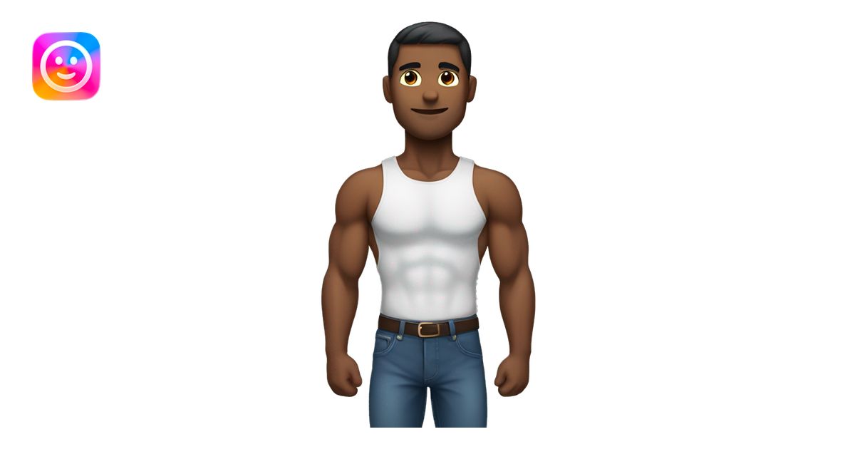 upper body of a muscular man emoji | AI Emoji Generator