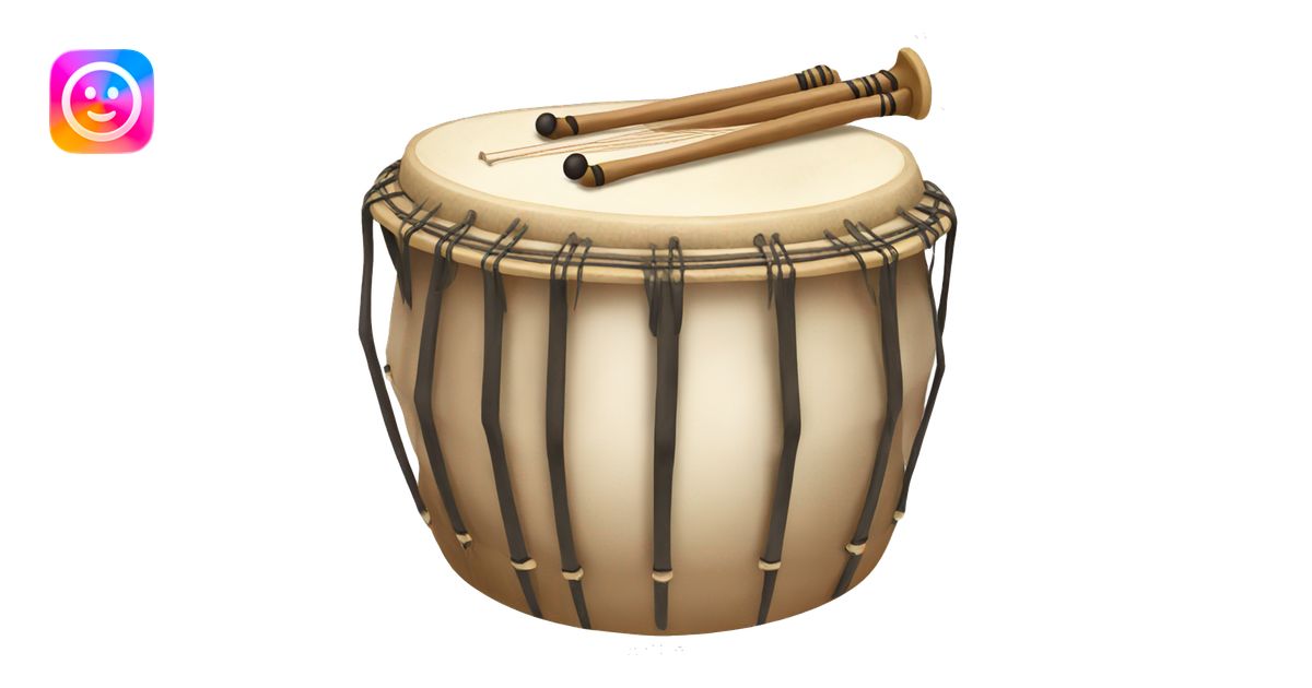 Two Tabla instrument emoji | AI Emoji Generator