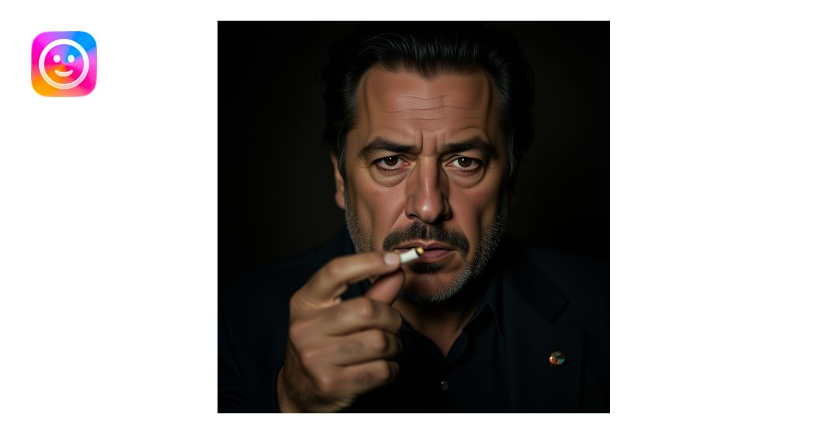 realistic close-up of a man resembling Robert De Niro in Goodfellas ...