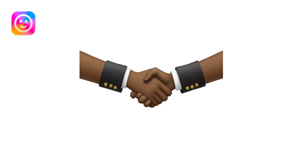 two white hands shake hands emoji | AI Emoji Generator