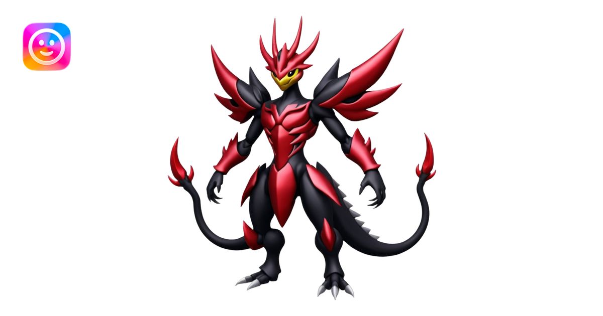 Giratina-Darkrai-Scizor-fusion (full body) emoji | AI Emoji Generator