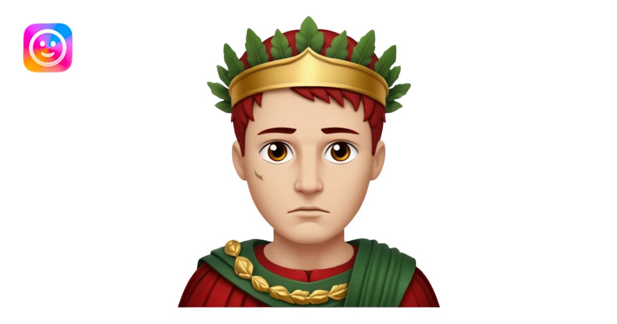 julius caesar young evil wreath emoji | AI Emoji Generator