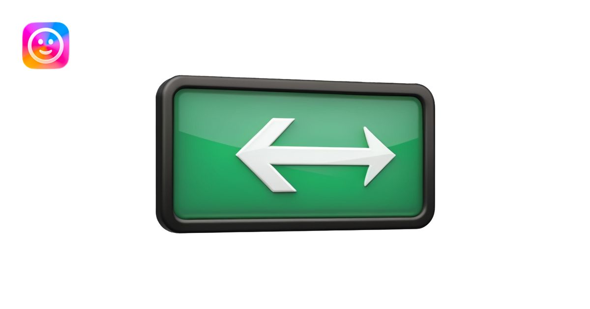 Exit Sign – green arrow emoji | AI Emoji Generator