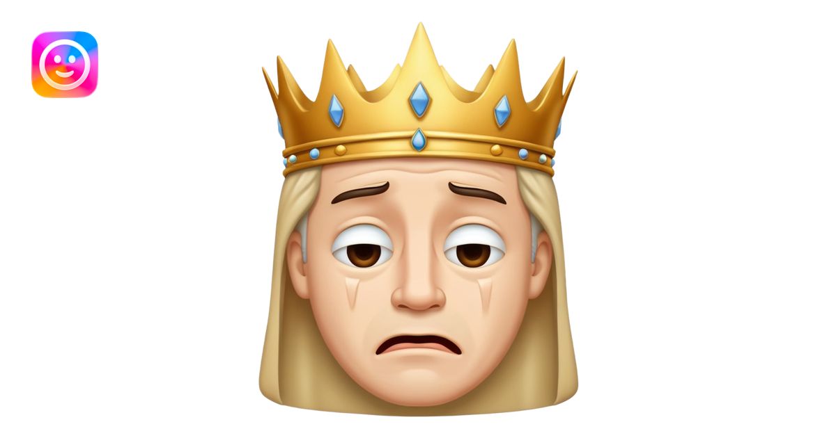 King crying emoji | AI Emoji Generator