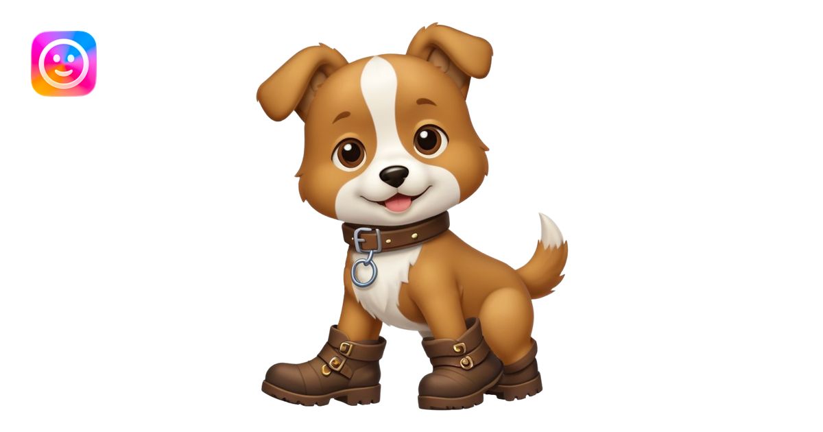 Perro con botas emoji | AI Emoji Generator