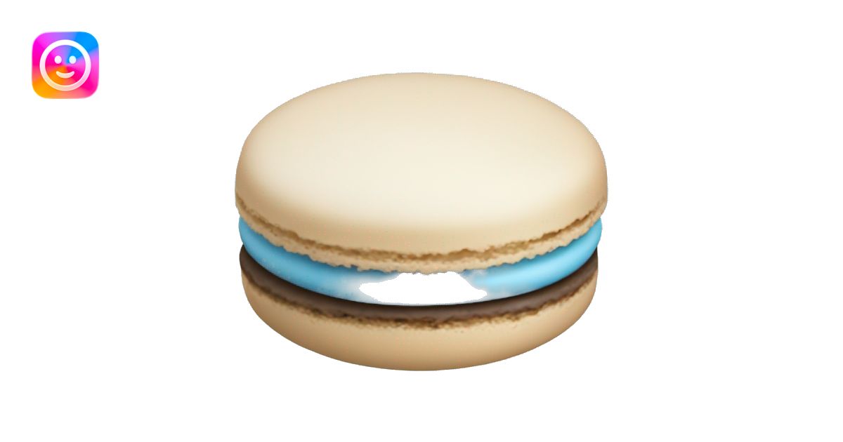 macaroon blue emoji | AI Emoji Generator