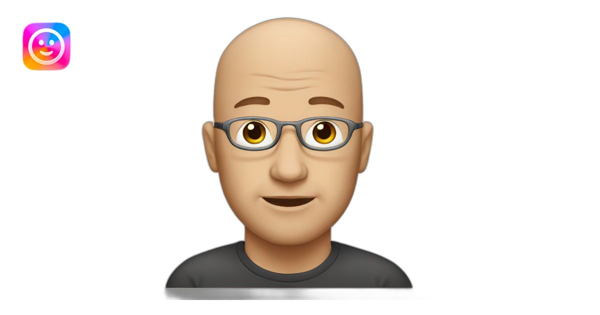 Almost bald man emoji | AI Emoji Generator