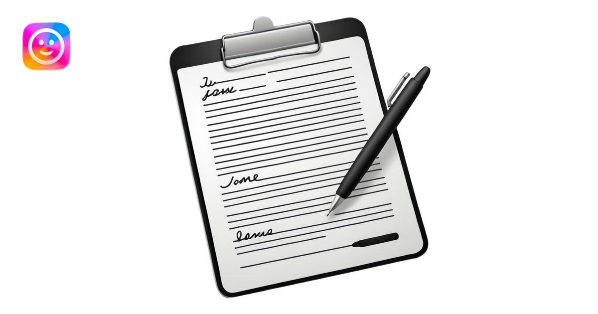 job application form emoji | AI Emoji Generator