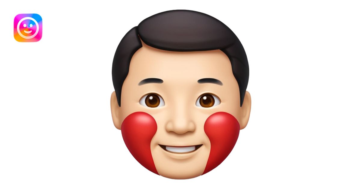 black xijinping smiling apple style emoji emoji | AI Emoji Generator