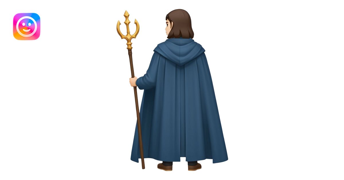 person standing ,view from the back, icon emoji | AI Emoji Generator