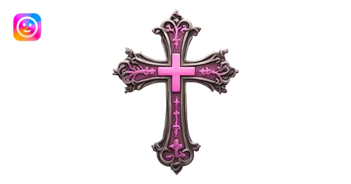 gothic cross pink emoji | AI Emoji Generator
