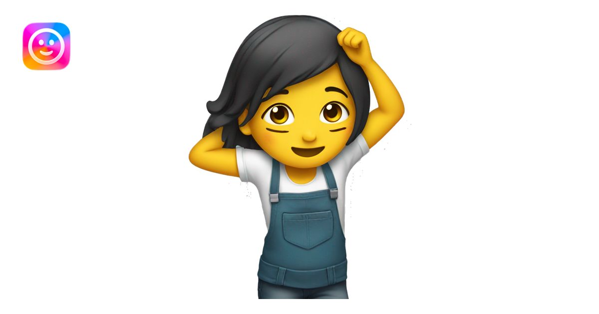 Girl dabbing emoji | AI Emoji Generator