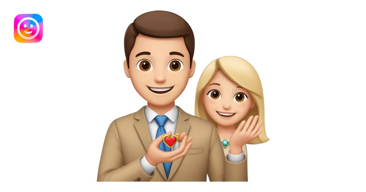 Saying yes to a proposal emoji | AI Emoji Generator