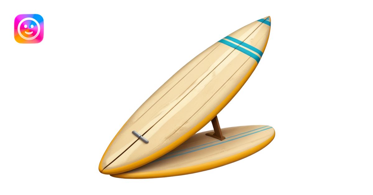 Surfboard Stuck in Sand emoji | AI Emoji Generator