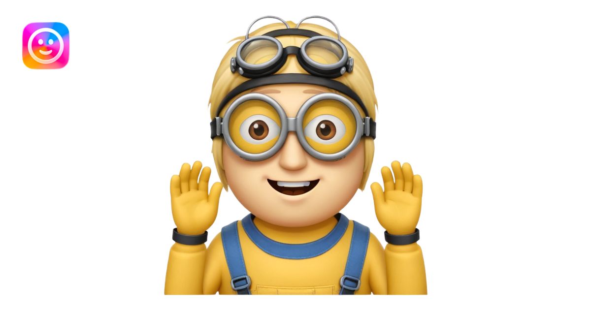 Minion emoji with a round head like normal emojis and a smurk like this ...
