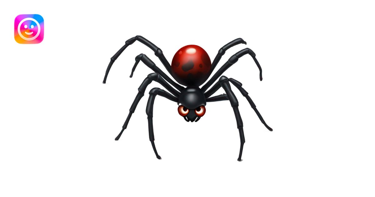 Black widow spider emoji | AI Emoji Generator