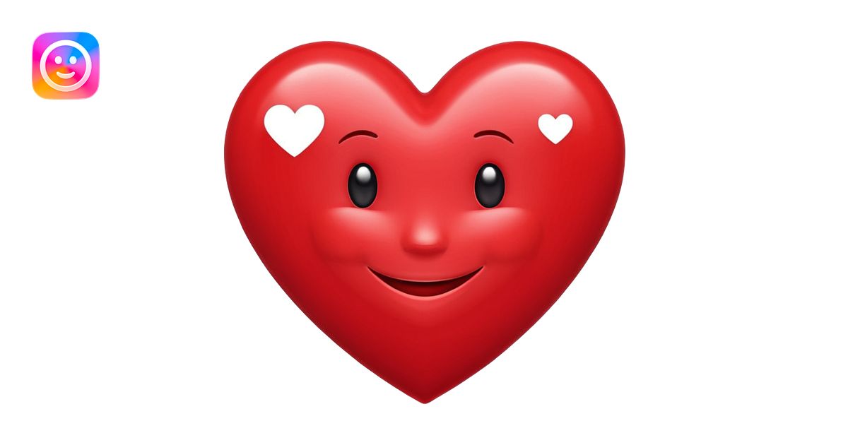 Smiling heart with “I love my QSI Family emoji | AI Emoji Generator