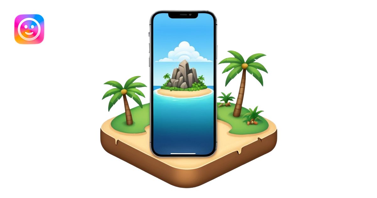 iPhone 14 Pro with Dynamic Island, sleek design emoji | AI Emoji Generator