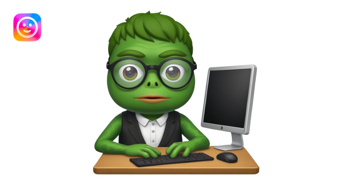 pepe the frog computer emoji | AI Emoji Generator