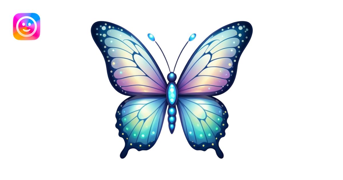 white sparkly butterfly glowing with many more bright and obvious ...