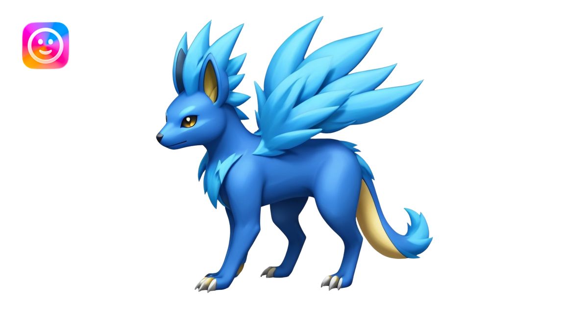 Manectric-Electrike-Luxio-Fakémon-hybrid-creature (full body) emoji | AI Emoji Generator