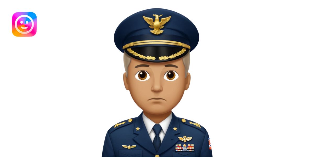An American general in full uniform emoji | AI Emoji Generator