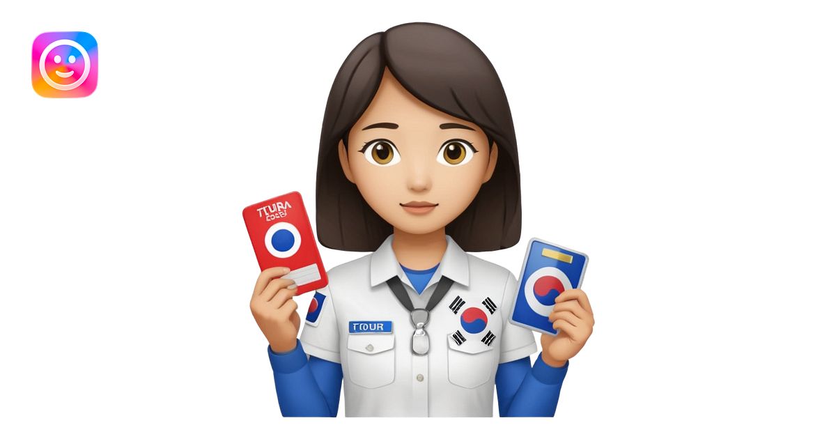 A young Asian guide holding her tour license in both hands, wearing a ...