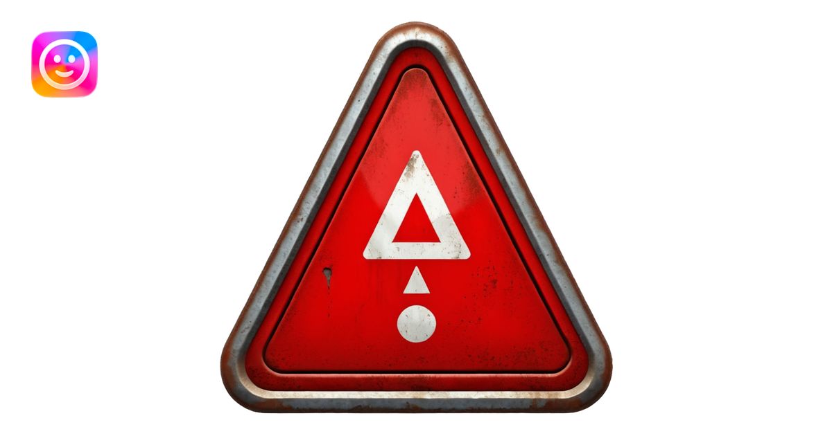 Make a red danger sign emoji | AI Emoji Generator