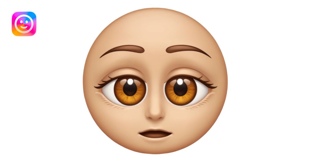standard eye emoji with eyelid halfway closed, mid-blink emoji | AI ...