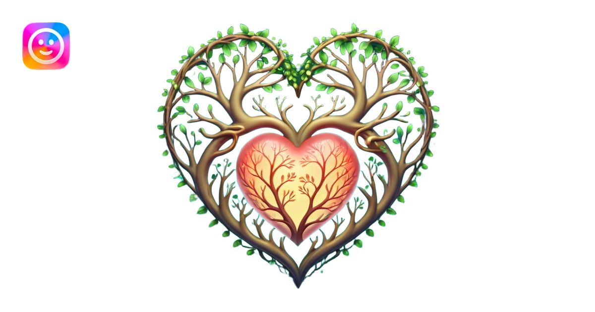 enchanted forest heart emoji | AI Emoji Generator