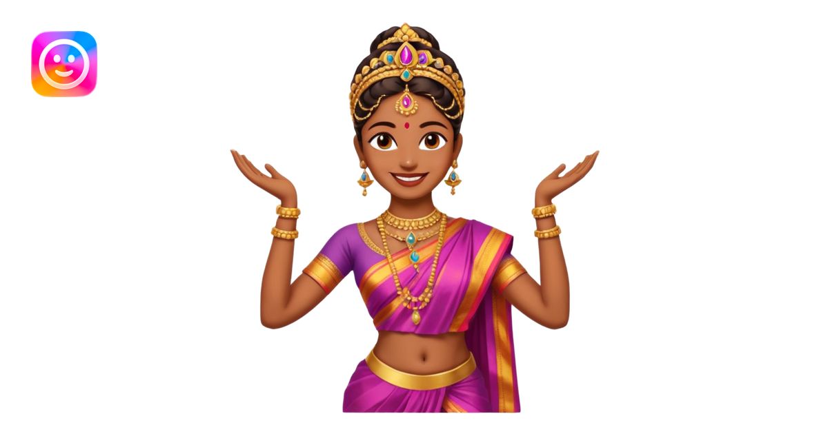 realistic bharathanatyam dancer with a smiling face and beautiful devi ...