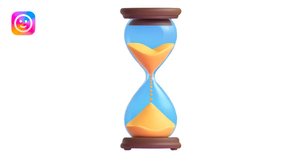 A visual representation of time passing: an hourglass with sand falling ...