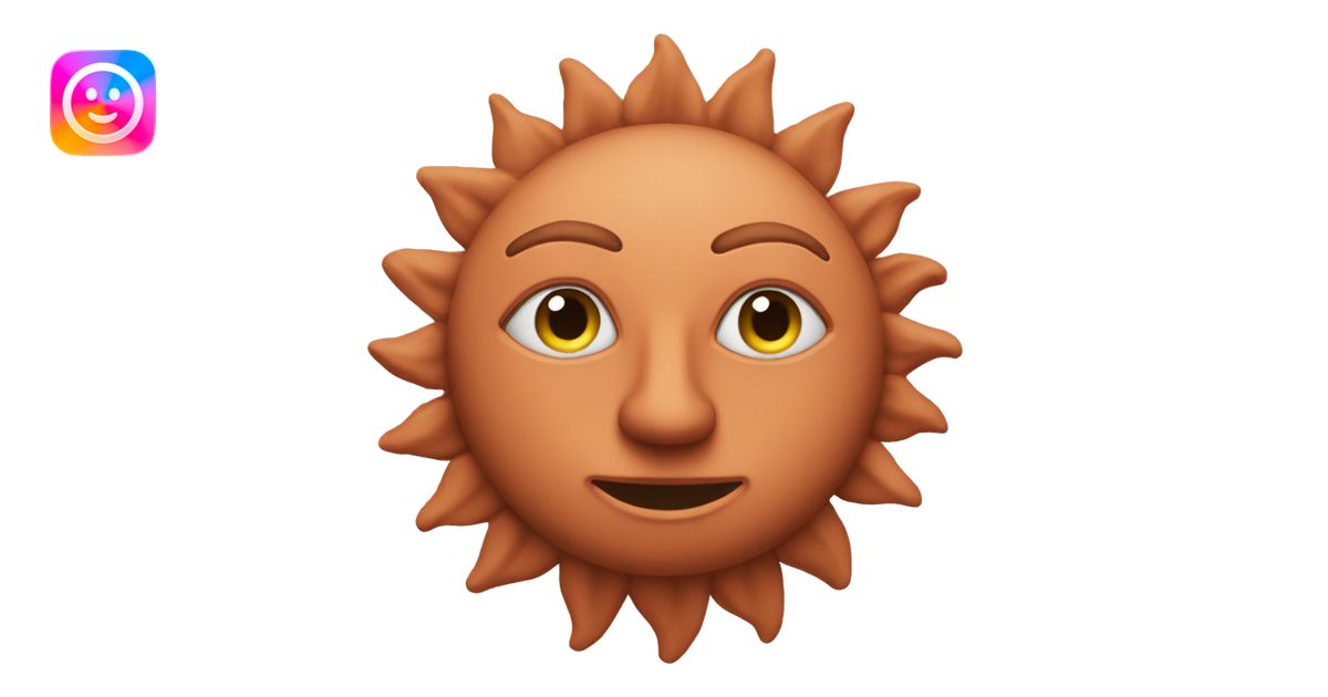 Terracotta sun emoji | AI Emoji Generator