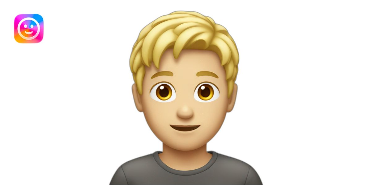 Garçon blond emoji | AI Emoji Generator