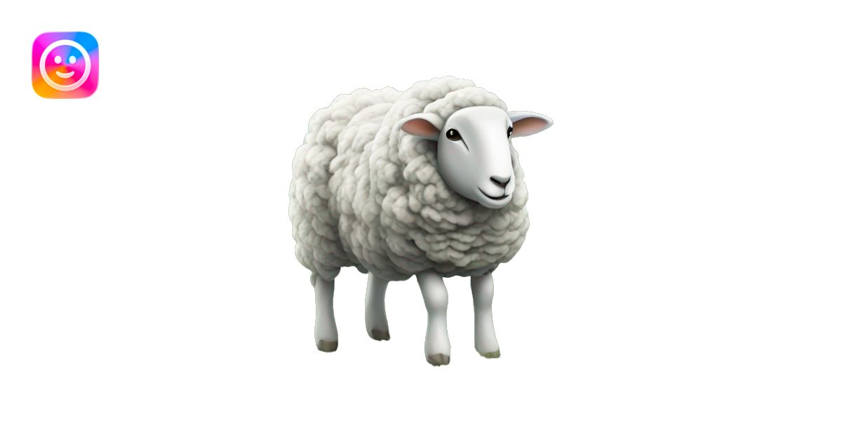 sheep in green field emoji | AI Emoji Generator