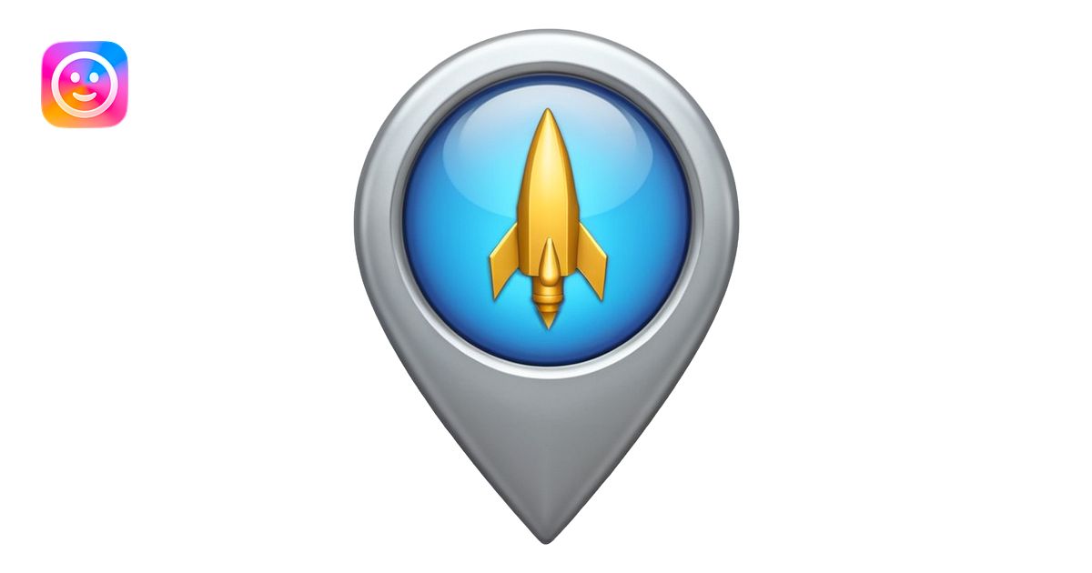 Maps pin normal without any smiley faces emoji | AI Emoji Generator